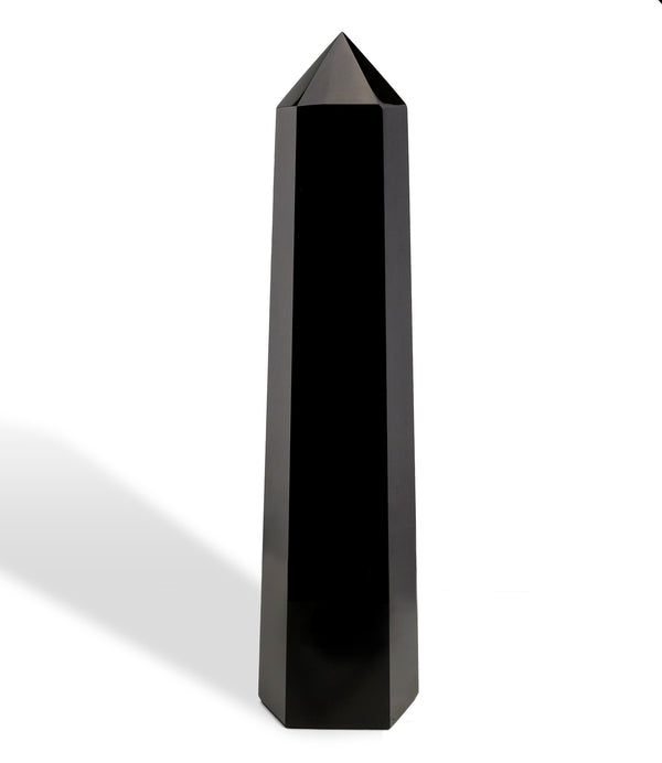 Black Obsidian Chakra Tower (8 inch) - Mama Wunderbar