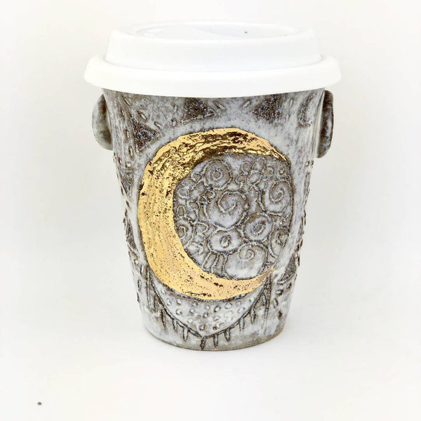 Crescent Moon Ceramic Travel Cup - Mama Wunderbar